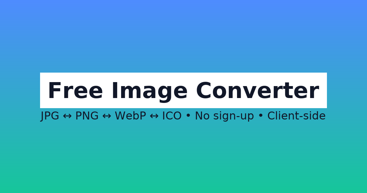 ICO Maker | Convert PNG/JPG to Favicon ICO (No Uploads)
